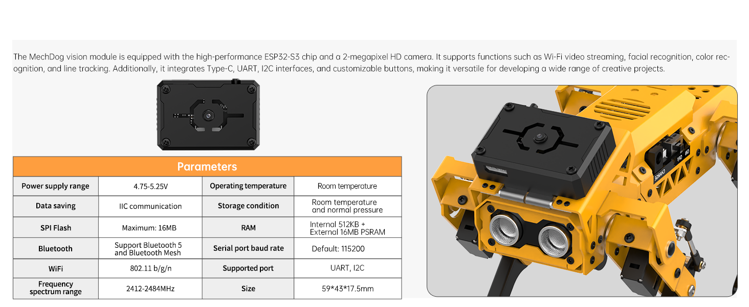 Amazon.com: Hiwonder MechDog Smart Robot Dog for Arduino,Scratch,and Python with ESP32 ...