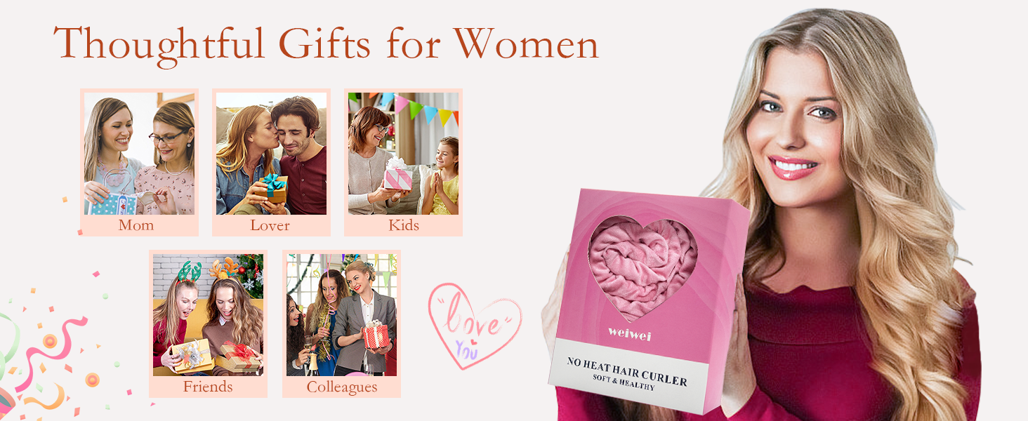 weiwei Heatless Curlers Headband, Heatless Overnight Curls Hair Curlers No Heat, 70" Soft No ...