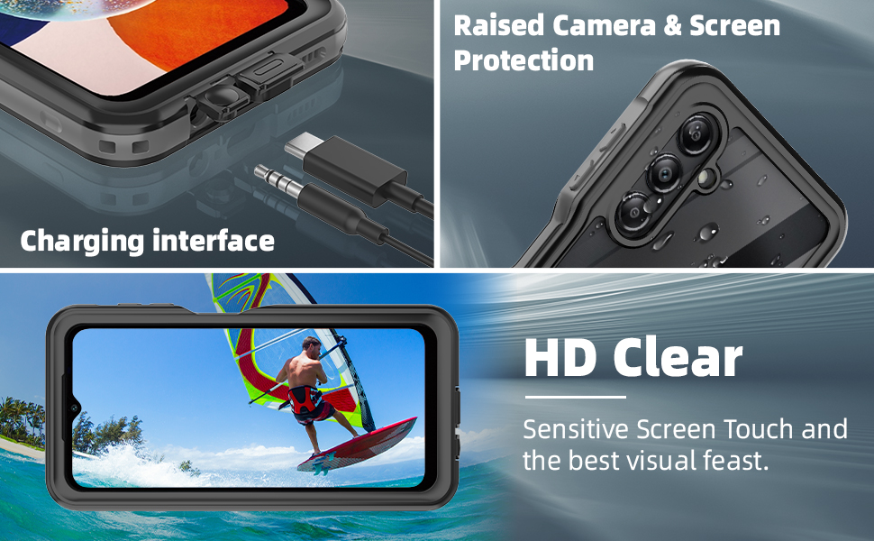 Amazon.com: for Samsung Galaxy A23 5G Case, Waterproof Phone Case with Built-in Screen Protector ...