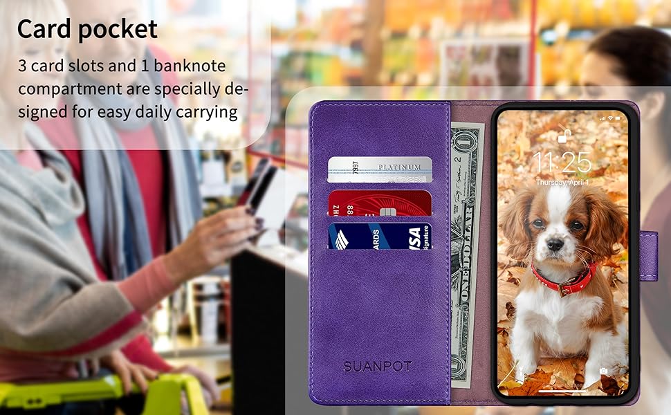 Amazon.com: SUANPOT for Samsung Galaxy A23 5G/4G Wallet case with RFID Blocking Credit Card ...