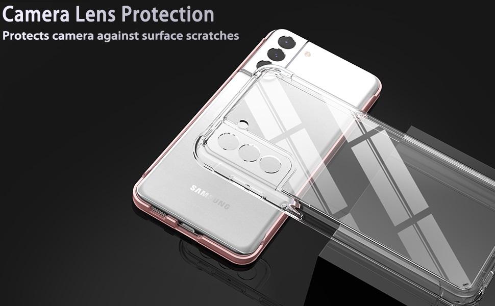 Amazon.com: SURITCH for Samsung Galaxy S21 Clear Case 6.2" (Only), [Built-in Screen Protector ...
