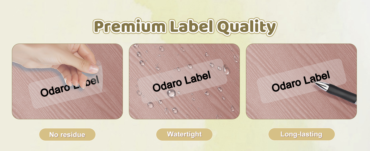 Amazon.com : Odaro D30 Q30 Q30S Q31 Thermal Label Tape, Transparent ...