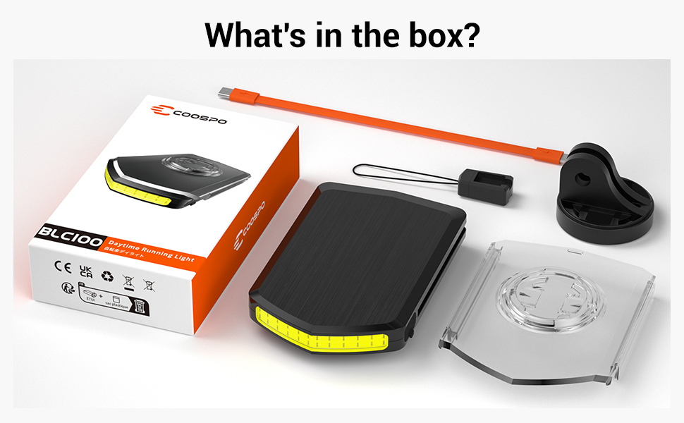 Amazon.com : CooSpo BLC100 Bike Daytime Headlight Compatible with Garmin/CooSpo Bike Computer ...