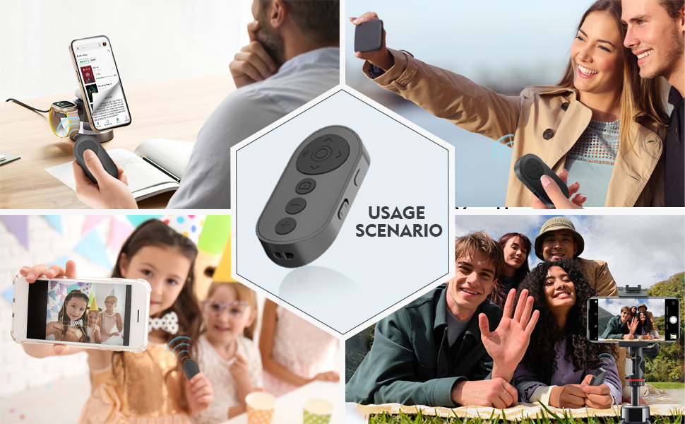 Amazon.com: Wireless Camera Remote Control with Zoom in/Out for Android & iPhone,Versatile ...