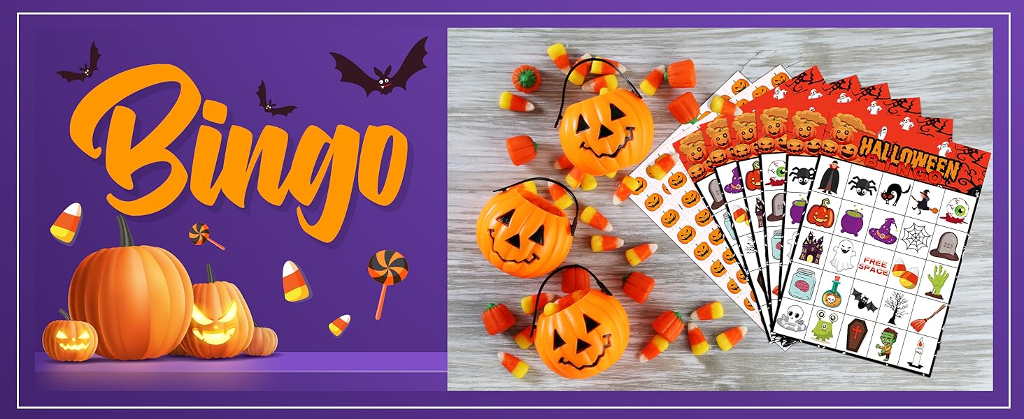 Amazon.com: 40 Players Halloween Bingo Game Cards - Hallowmas Goodie ...