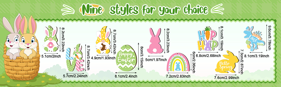 Amazon.com: Marsui 24 Pcs Easter Ornaments for Tree Happy Easter Wooden ...