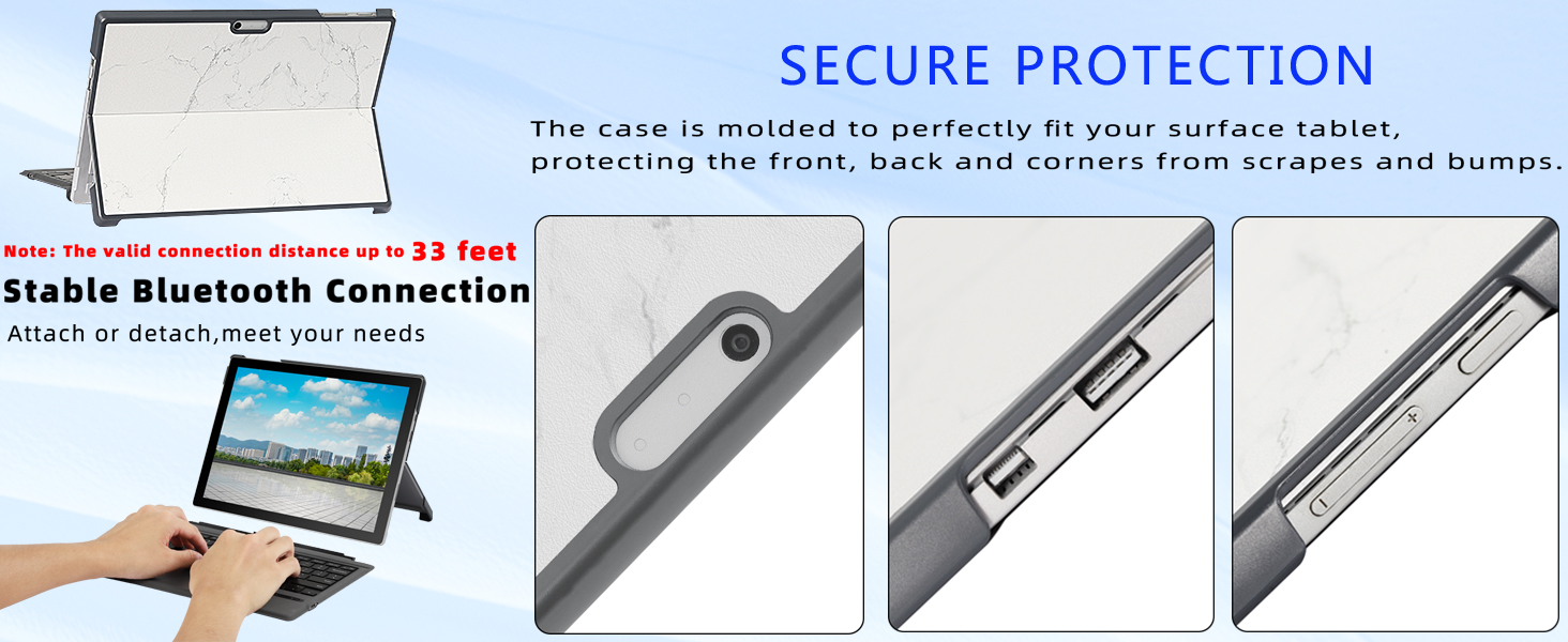 Qulose Keyboard Case For Microsoft Surface Pro 7 Plus Pro 7 Pro 6 Pro 5 Pro 4