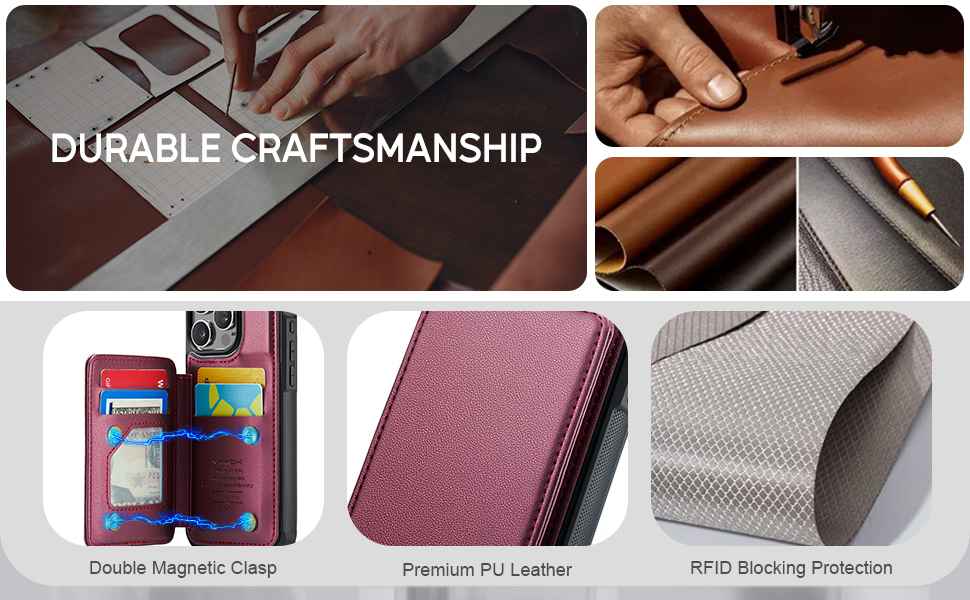 Amazon.com: Vinich for iPhone 15 Pro Max Wallet Case with Card Holder, Case for iPhone 15 Pro ...