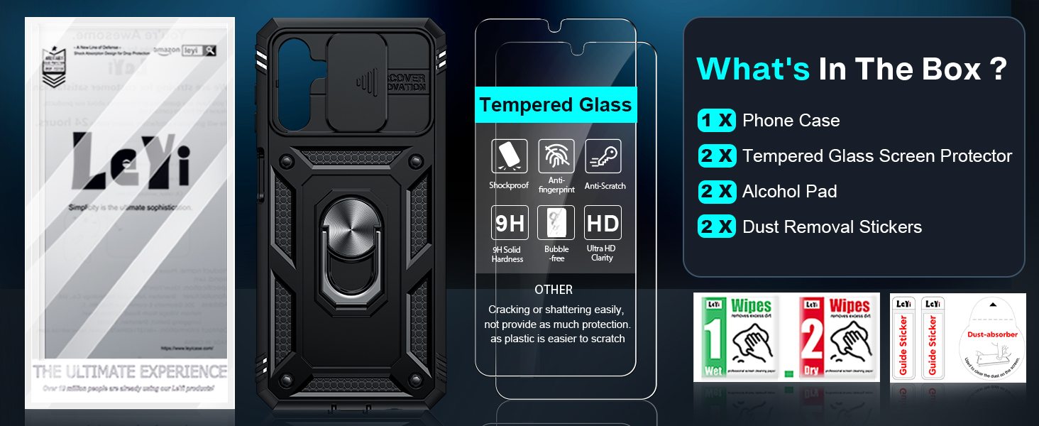 Amazon.com: LeYi Compatible for Samsung Galaxy-A13-5G Phone Case: A04s Case with Slide Camera ...