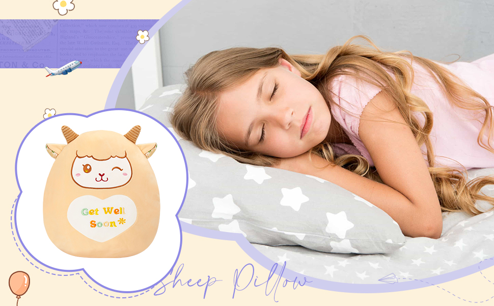 Amazon.com: CozyWorld 12" Get Well Soon Sheep Lamb Plush Stuffed Animals Original Plushies Cute ...