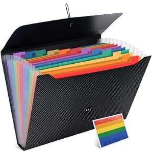 Amazon.com : Mutsitaz Expanding File Folders 13 Pockets, Accordion File Organizer, Large ...