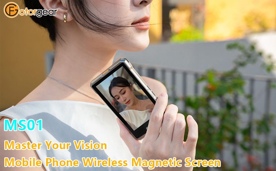 Amazon.com: Fotorgear MS01 - Monitor magnético para selfie, grabación inalámbrica, uso de cámara ...