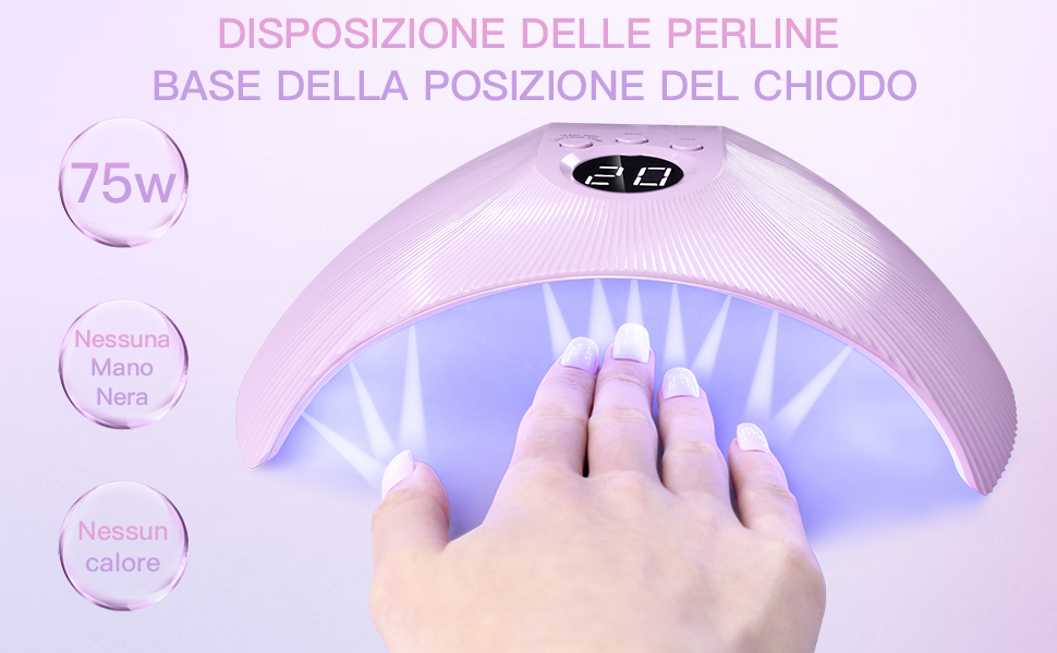 HEBECA lampada uv led unghie 75 W professionale - lampada per unghie asciugatura per unghie ...