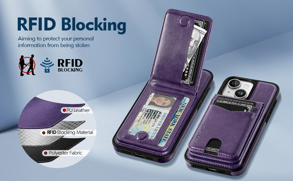 Amazon.com: SkyEagle Compatible with Magsafe 2 in 1 Detachable iPhone 15 Plus Wallet Case with ...