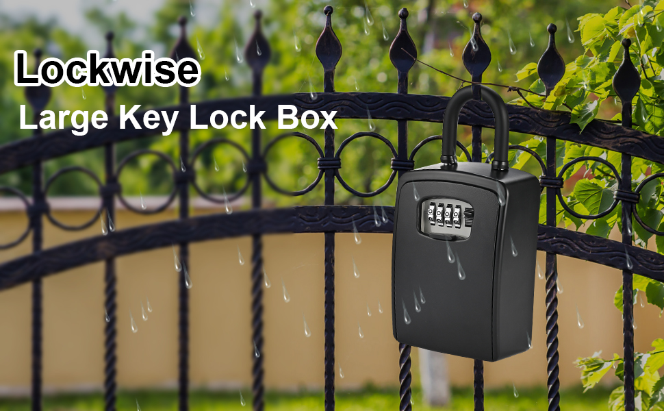 Amazon.com: Lockwise XXL Large Key Lock Box, 5.5”x4.1”x2.1” Waterproof ...