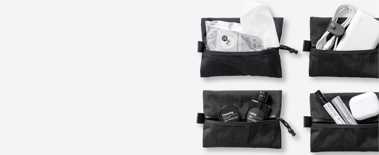 Amazon.co.jp: [ aso ]TOFTPOUCH LIGHT (タフトポーチ ライト) 耐水ポーチ 小型 小物入れ ガジェット コスメ 収納 ブラック マチなし Mサイズ tf ...