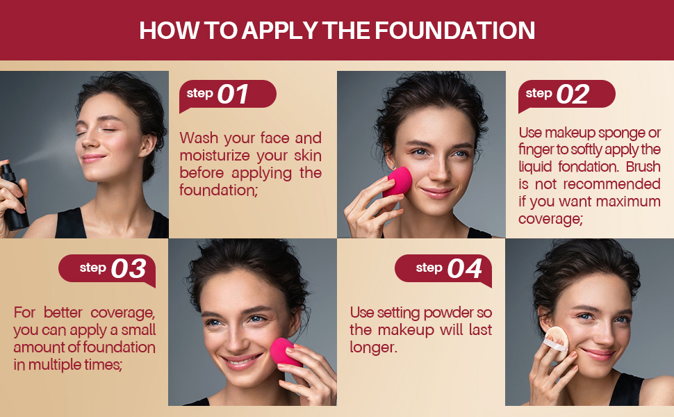 Amazon.com : FV Waterproof Liquid Foundation, Dewy Flawess Lightweight Foundation for Dry ...