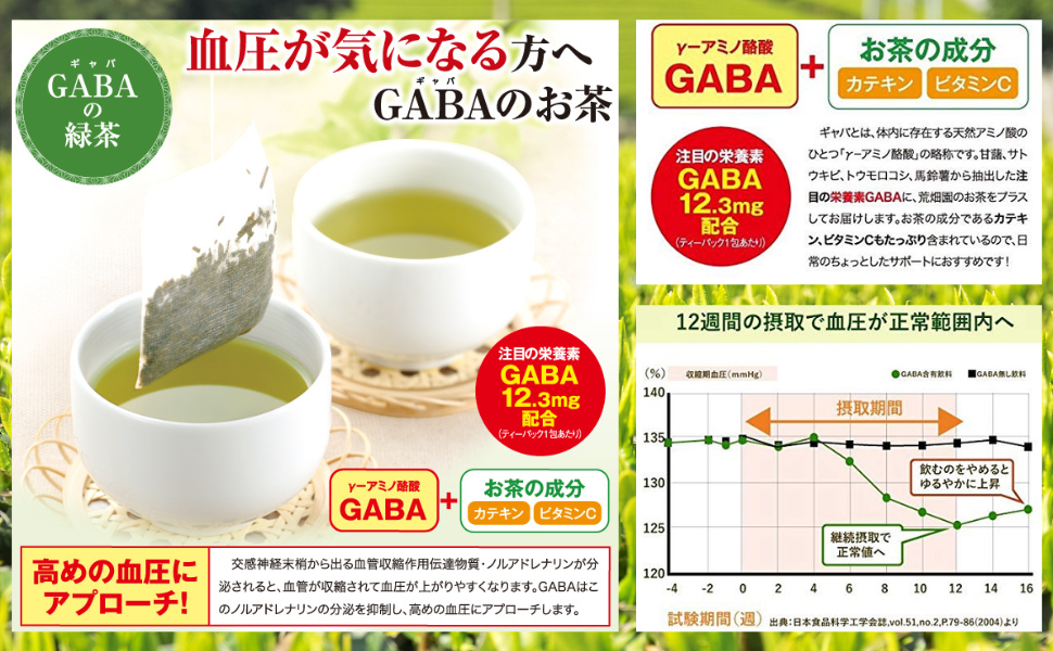 Amazon | 荒畑園[機能性表示食品] GABAのお茶 高血圧が気になる方へ 緑茶 ティーバッグ 【 3g×10包×3袋 30日分】 | 荒畑園 | ハーブティー 通販