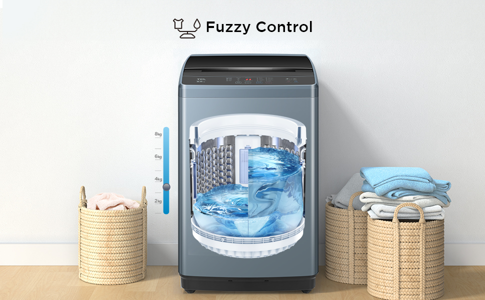 TCL 6.5 kg, 5 Star, Fuzzy Logic, Honeycomb Crystal Drum Fully-Automatic ...
