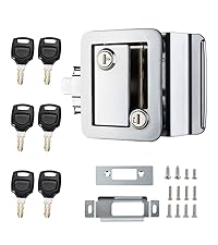 Amazon.com: Naissian Camper Door Lock + 1-1/8" RV Stroage Cam Lock Set,Deadbolt Lock for Entry ...