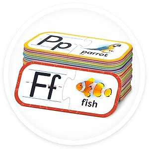 Amazon.com: Alphabet Puzzle Games for Kindergarten - 26 Pairs Self-Correcting ABC Puzzle ...