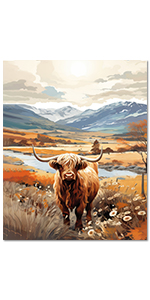 TISHIRON DIY Malen nach Zahlen Erwachsene Tiere Erwachsene Malen nach Zahlen Kits auf Leinwand ...