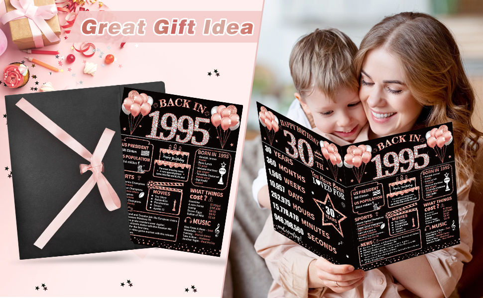 Amazon.com : Yatufom Large 30th Birthday Card with Envelope, Happy 30th Birthday Decorations for ...