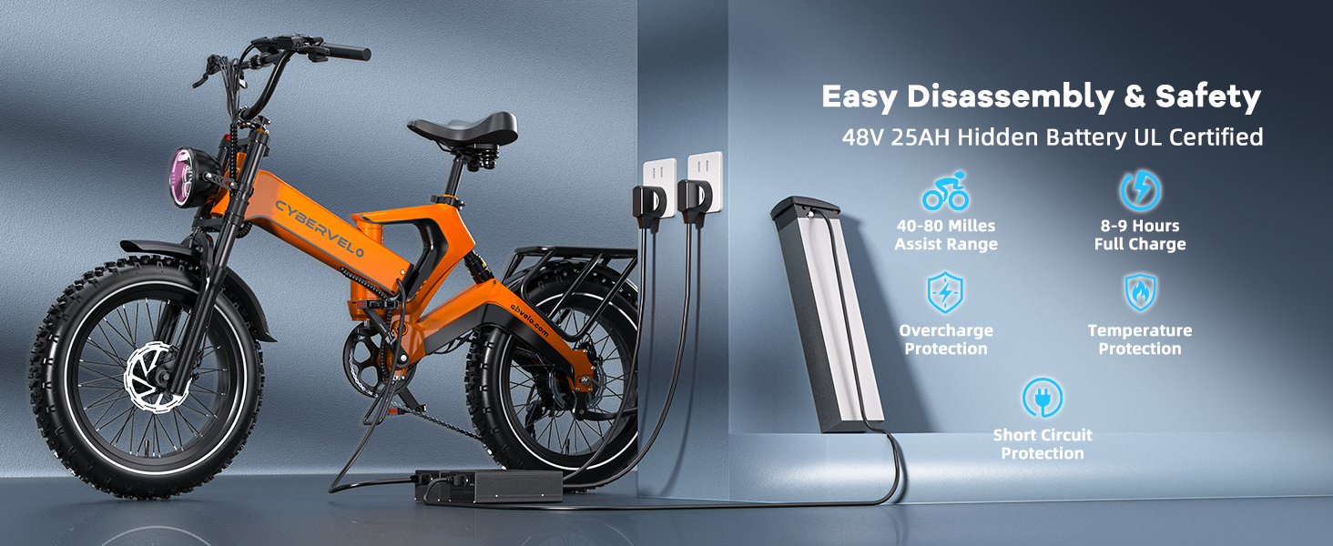 Amazon.com : 1000W(Peak 2000W)Folding Electric Bike for Adults,35MPH 100Mile,48V 25Ah Removable ...