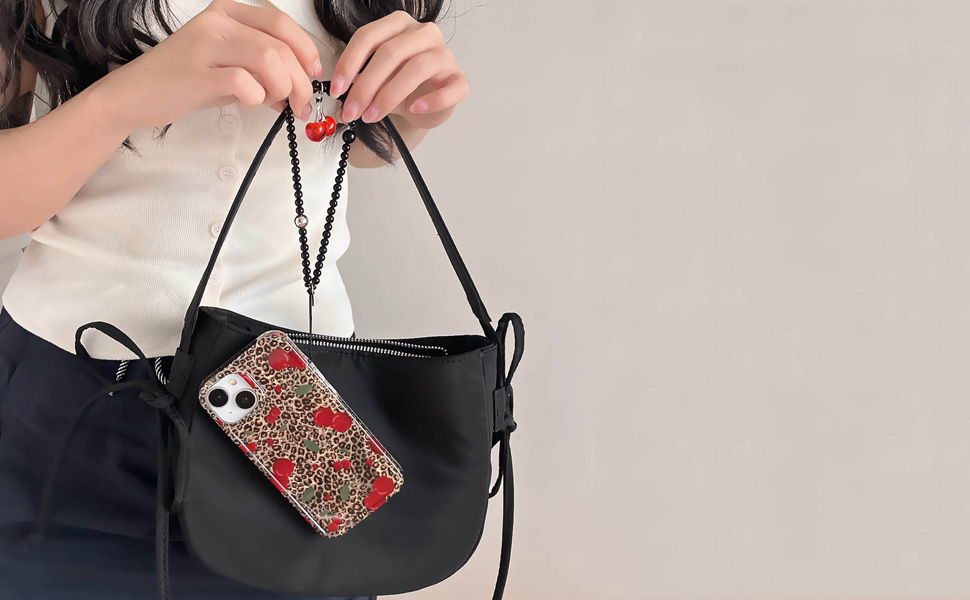 Amazon.com: aaknhen Leopard Cherry Phone Case Compatible for iPhone 15,Trendy Cherries Cheetah ...