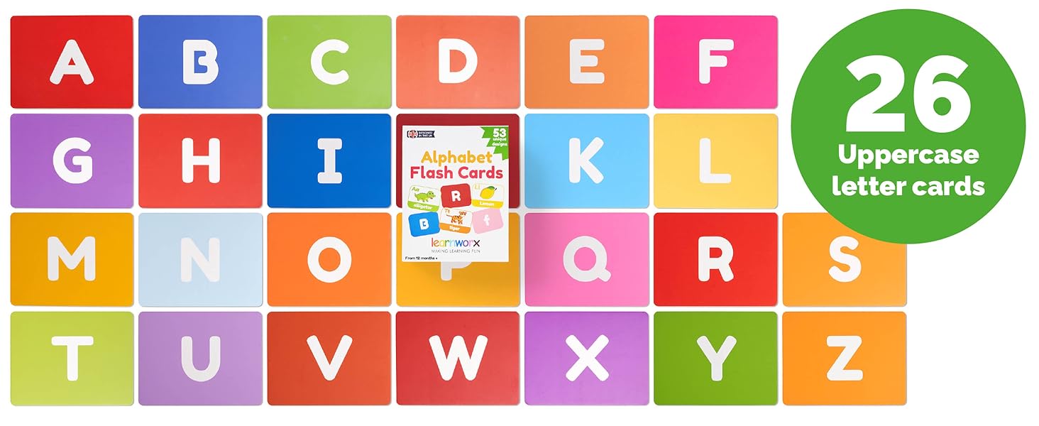 Alphabet ABC Flash Cards for Toddlers 2-4 Years - 52 Flashcards – ABC Cards - Uppercase and ...