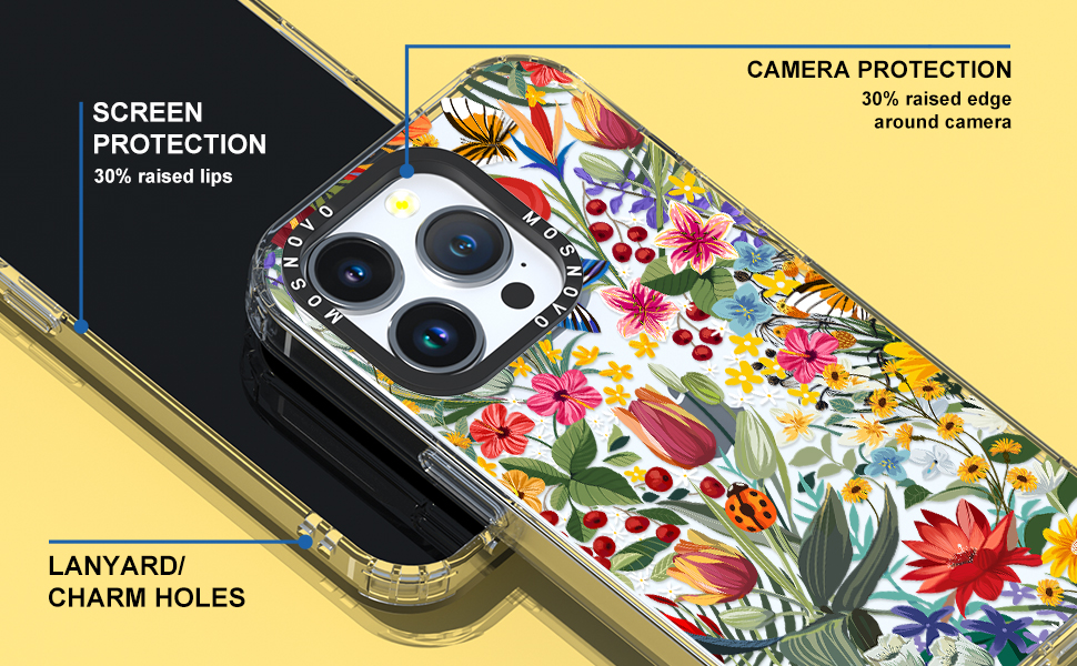 Amazon.com: MOSNOVO Compatible with iPhone 14 Pro Case, [Buffertech 6.6 ft Drop Impact] [Anti ...