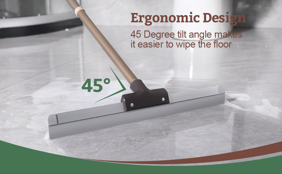 Amazon.com: Eyliden Rubber Floor Squeegee, Quick Water & Foam Removal Broom | Heavy-Duty, Dual ...