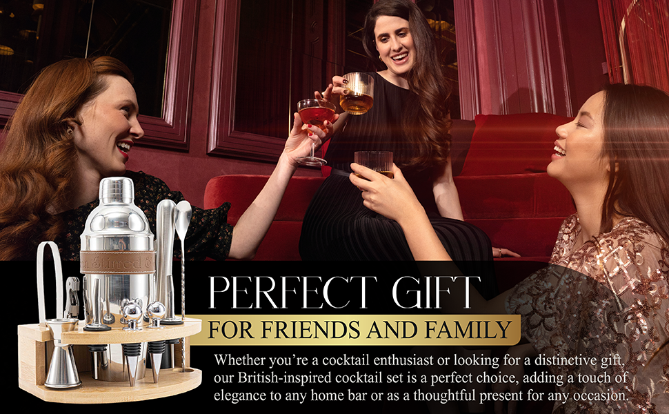 Amazon.com: Shaken Stirred & Served® - British Inspired Cocktail Set, Bar Set | Mixology ...