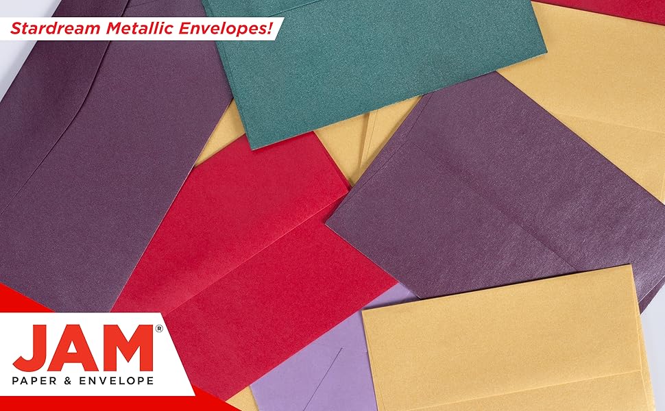 Amazon.com : JAM PAPER #10 Metallic Business Envelopes - 4 1/8 x 9 1/2 - Gold Stardream - 25 ...