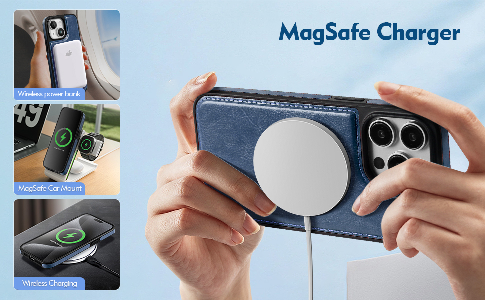 Amazon.com: SkyEagle for Compatible Magsafe Magnetic 2 in 1 Detachable iPhone 13 Pro Max Wallet ...