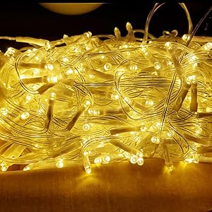 DEPOVOR Christmas LED Icicle Curtain Fairy Lights Outdoor Indoor ...