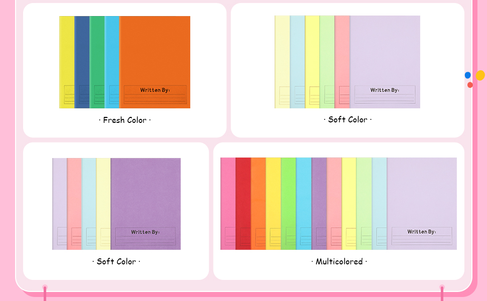 Amazon.com : Henoyso 12 Pcs Primary Composition Notebook K-2 9 3/4 x 7 1/2 Inch Blank Writing ...