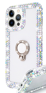 Amazon.com: Bonitec Compatible with iPhone 13 Pro Max Case for Women Girls 3D Glitter Sparkle ...