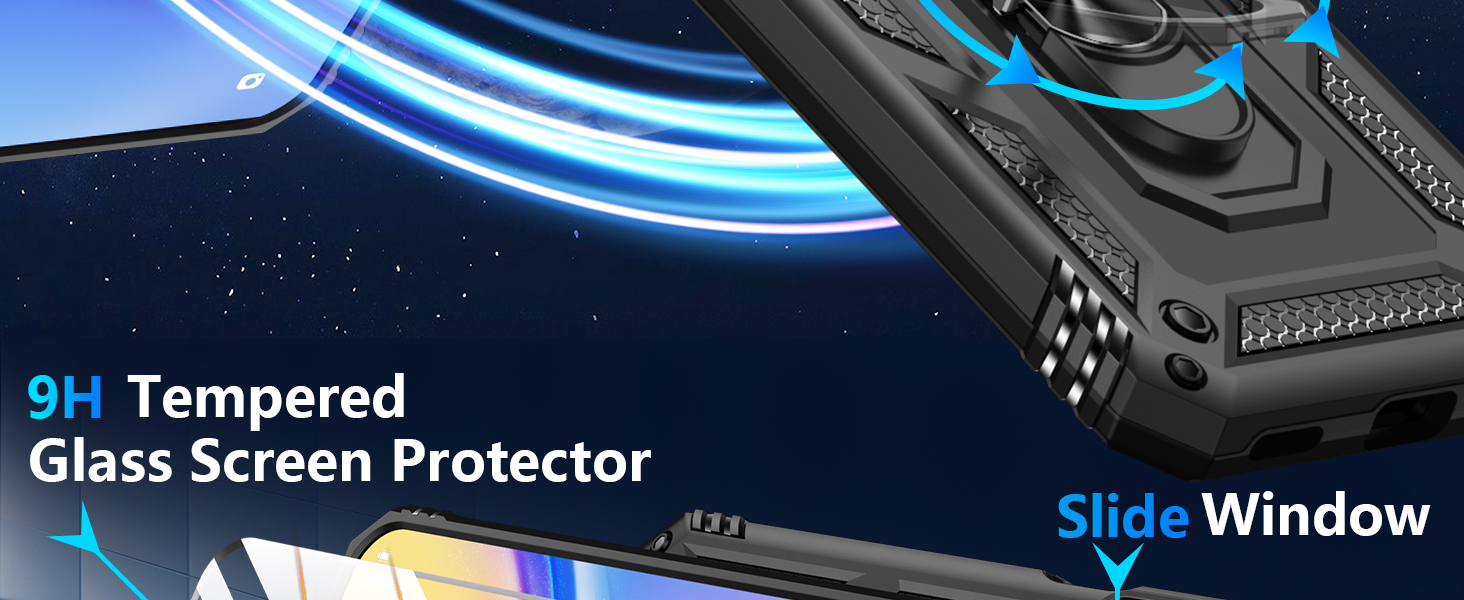 Amazon.com: BaHaHoues for Samsung Galaxy A15 5G Case with Screen Protector & Slide Camera Lens ...