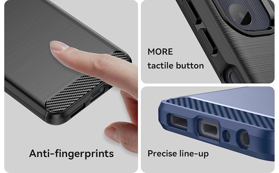 Teayoha Case for Samsung Galaxy A05s, with Tempered Glass Screen Protector [2 Pack], Carbon ...