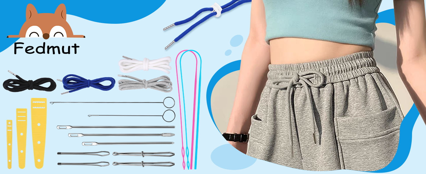 Amazon.com: Fedmut Drawstring Threader Tool Set 20PCS with Loop Turner, Bodkin Sewing Tool ...