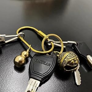Amazon.com: 2 Pieces Brass Screw Lock Keychain,Carabiner Clip Hook ...