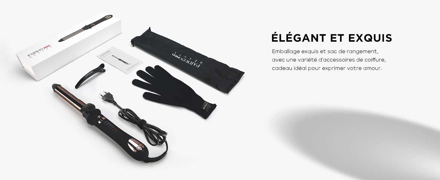 Rotation à 360°, Boucleur Automatique, PARWIN PRO BEAUTY Boucleur à Cheveux, 25mm Fer à Boucler ...