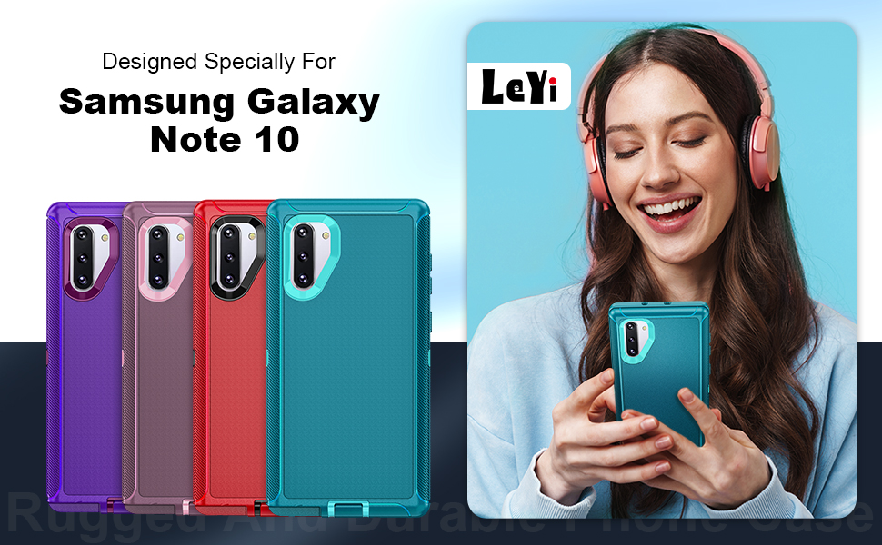Amazon.com: LeYi Compatible for Galaxy Note 10 Case[Not for Plus/+], Upgrade 3-in-1 Full Body ...