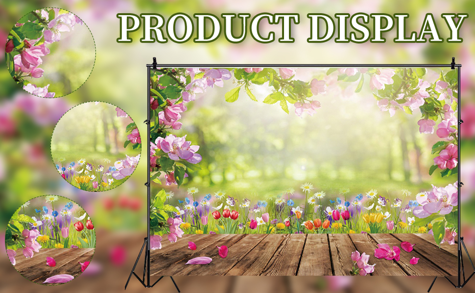 Amazon.com : Caheansi 7x5 ft Spring Backdrop Pink Blooming Flowers ...