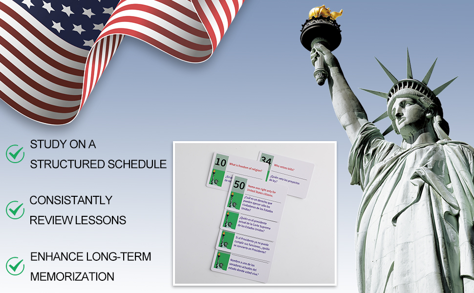 Amazon.com: U.S Civics Test Flash Cards Combo Set, Naturalization Study ...