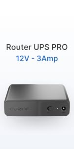Cuzor Mini UPS PRO 12V Router UPS up to 3A | Up to 8 Hours | 3×2900 mAh ...