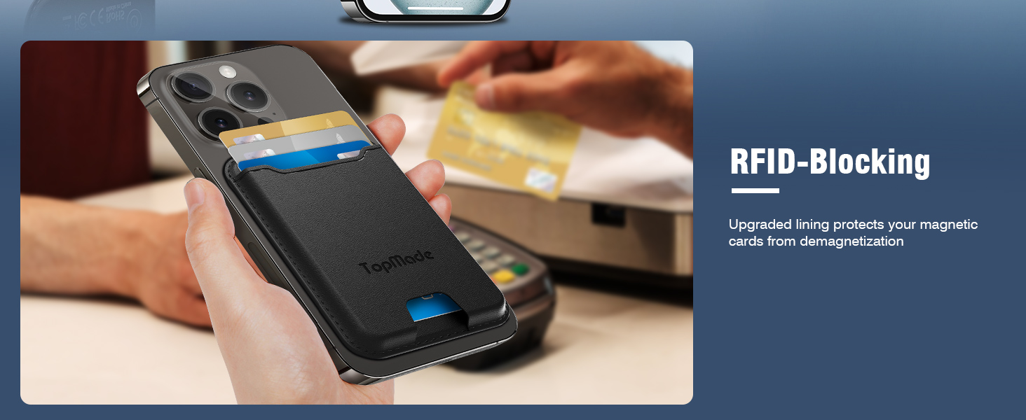 Amazon.com: TopMade for MagSafe Wallet with Smart Tracker Works with Apple Find My App, Findable ...