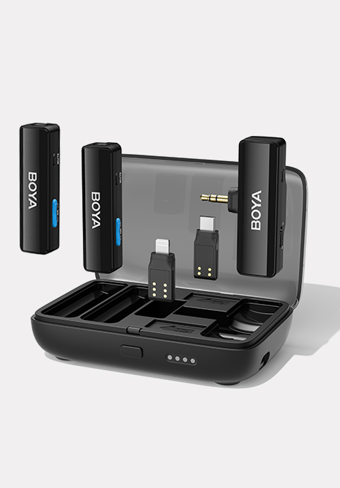 Amazon.com: BOYA BOYALINK A2 Wireless Lavalier Microphone for iPhone/Android/Camera Vlogging ...