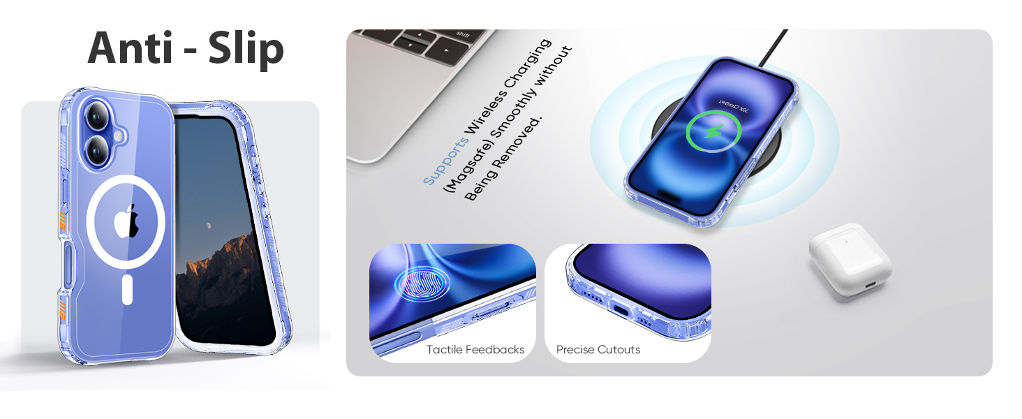 Amazon.com: BANLEA Magnetic for iPhone 16 Plus Case Full Body, Built-in Screen Protector, with ...